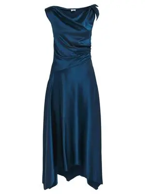 STAUD Staud Silk Portia One-Shoulder Midi Dress