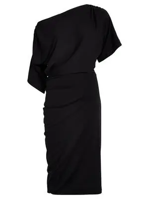 Wolford Fluid Drape Midi Dress - Black