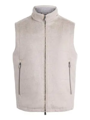 Corneliani Virgin Wool Padded Gilet - Grey