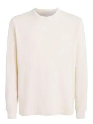 Citizens Of Humanity Cotton Waffle Knit Long Sleeve Pullover - Grey
