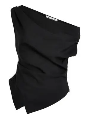 RÓHE Asymmetrical Off-shoulder Top - Black