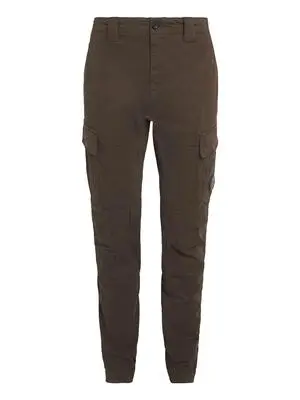 C.P. COMPANY Stretch-cotton Sateen Cargo Trousers - Green