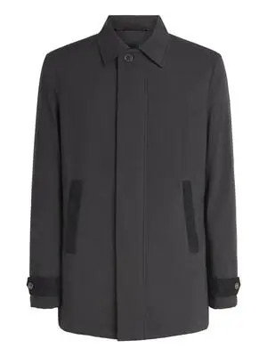 Paul & Shark Padded Jacket With Leather Trim - Black