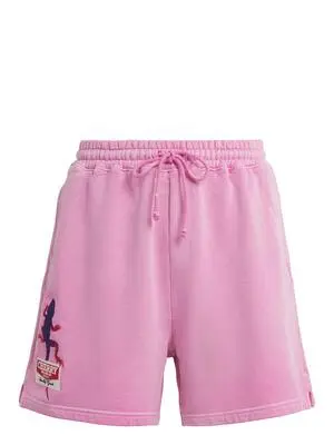 CHERRY LOS ANGELES Gecko Embroidered Sweatshorts - Pink