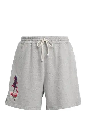 CHERRY LOS ANGELES Gecko Embroidered Sweatshorts - Grey