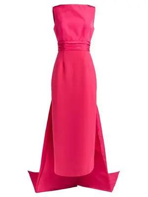 Carolina Herrera Train Column Gown - Pink