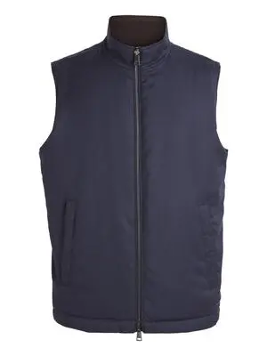 Paul & Shark Virgin Wool Reversible Gilet - Navy