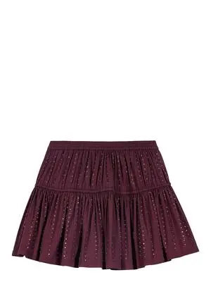 Maje Embellished Mini Skirt - Red