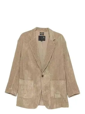 R13 Single-breasted Corduroy Oversized Blazer - Neutrals