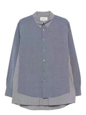MAISON MARGIELA Panelled Layered-effect Shirt - Blue