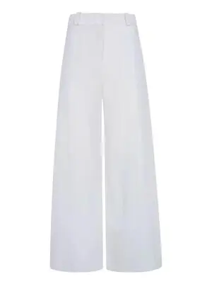 Giorgio Armani Wide-leg Silk Palazzo Pants - White