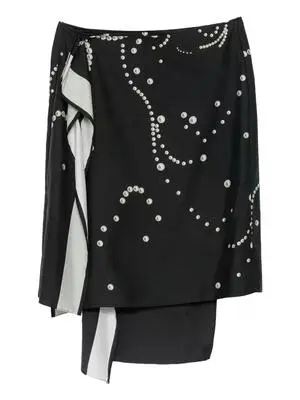 JNBY Pearl Print Wrap Skirt - Black
