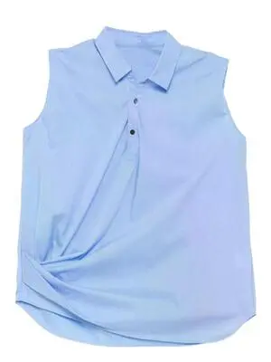 JNBY Draped Striped Sleeveless Shirt - Blue