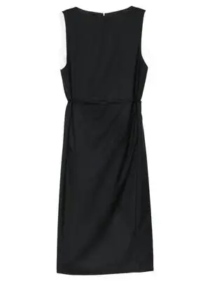 LESS Belted Sleeve Dress - Black