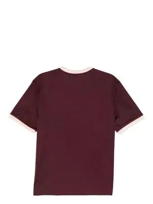 CROQUIS Sailboat-embroidery Mercerised T-shirt - Red