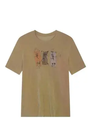 JNBY Printed Velvet T-shirt - Brown