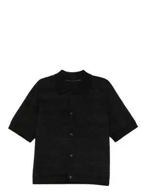 CROQUIS Openwork Jacquarded Shirt - Black
