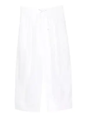 LESS Cotton Straight-leg Trousers - White