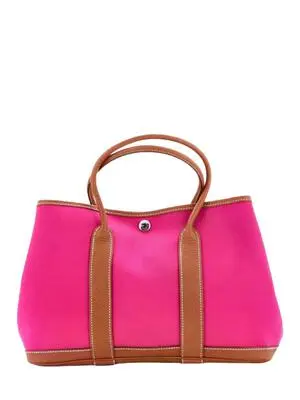 Hermès Garden Party Toile And Leather 30 Tote Bag - Brown