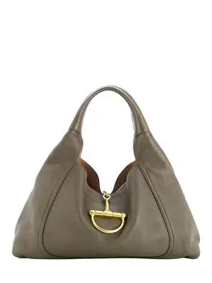 Gucci Softbit Leather Maxi Hobo Bag - Green