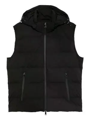 Paul & Shark Hooded Quilted Gilet - Black