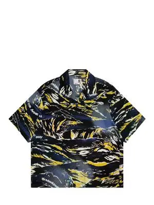 AAPE BY *A BATHING APE Printed Short-sleeve Shirt - Black