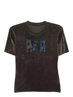 JNBY Cat Printed Short-sleeve T-shirt - Brown