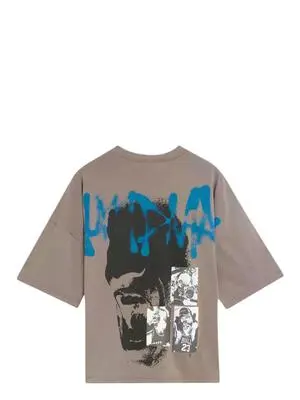 JORDAN Above Graphic Print Oversized T-shirt - Grey
