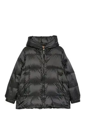 Max Mara Seia Hooded Quilted Coat - Black