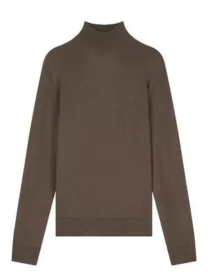 Giorgio Armani Virgin Wool High Neck Sweater - Brown