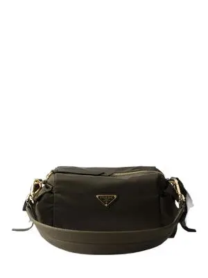 Prada Explore Small Bag In Re-nylon And Leather - Green
