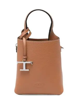 TOD`S Tod's Hammered Leather Micro Bag - Brown