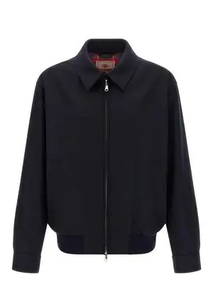 BARACUTA Melton G18 Wool Jacket - Blue