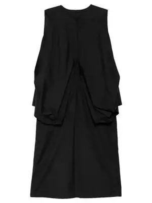 LESS Draped Midi Dress - Black