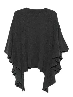 UMA WANG Ruffled Sleeve Cashmere Jumper - Grey