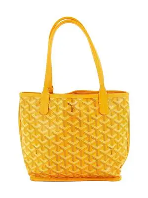 Goyard Goyard Anjou Reversible Tote Coated Canvas Mini Satchel Yellow