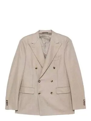 Canali Double-breasted Peak-lapels Blazer - Neutrals