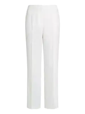 Alberta Ferretti Pressed-crease Straight-leg Trousers - White