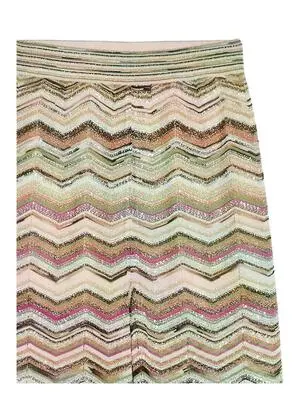 Missoni Knitted Palazzo Pants With Metallic Zigzag Finish - Neutrals