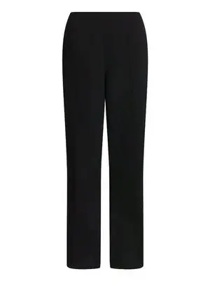 Alberta Ferretti Pressed-crease Straight-leg Trousers - Black