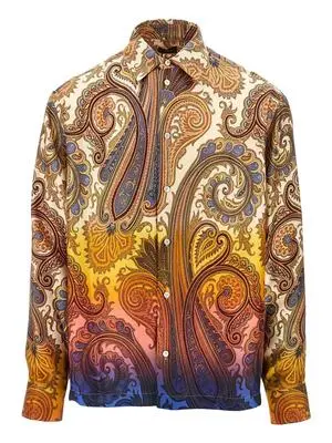 Etro Paisley-print Silk Shirt - Neutrals