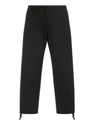 6397 Drawstring Ankle Wool-twill Trousers - Black
