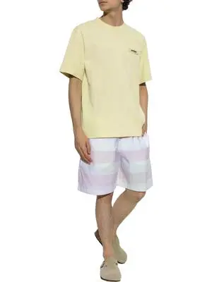 Jacquemus Striped Jacquard Shorts - White
