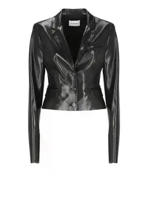 Andamane The Attico Zefira Cropped Jacket Black
