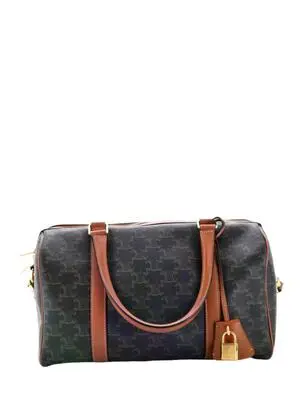 Celine Triomphe Coated Canvas Large Handbag - Brown