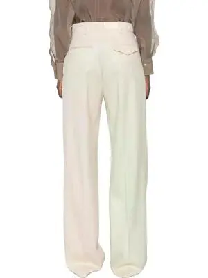 BERWICH Berwich Herringbone Pleated Wide-Leg Trousers