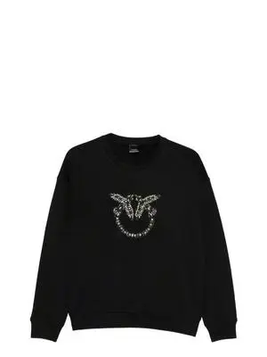 Pinko Love Birds Embellished Sweater - Black