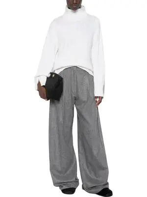 THELATEST E-billie Pleated Wide Leg Trousers - Grey