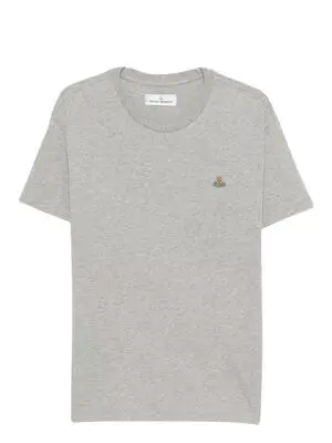 VIVIENNE WESTWOOD Orb-embroidered T-shirt - Grey