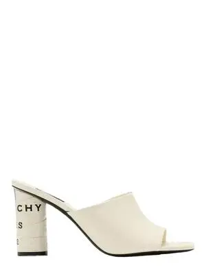 Givenchy Tape Heeled Mules In Leather - Neutrals